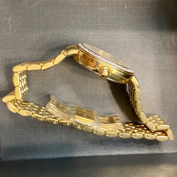 Bulova | Jewelry | Bulova Moon Phase Gold Tone Diamond Watch | Poshmark